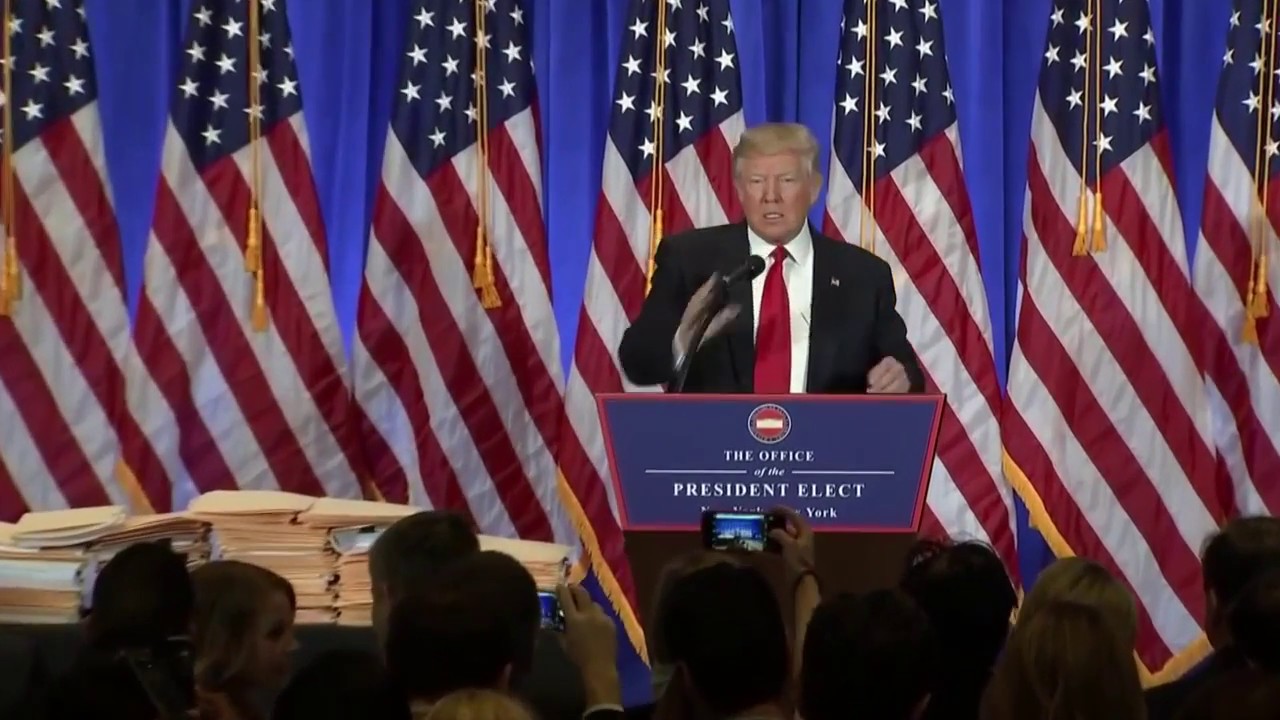 Donald Trump gives first press conference after elections - YouTube