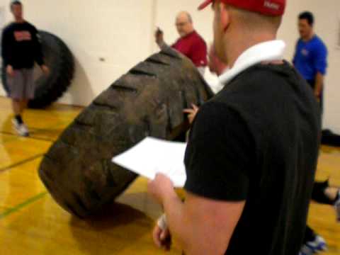 Wesley Inman 650 lb Tire Flip - YouTube