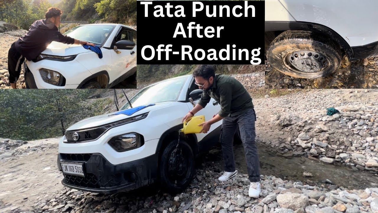Washing Tata Punch After Dangerous Off-Roading🥵 !! Fun and wash # ...