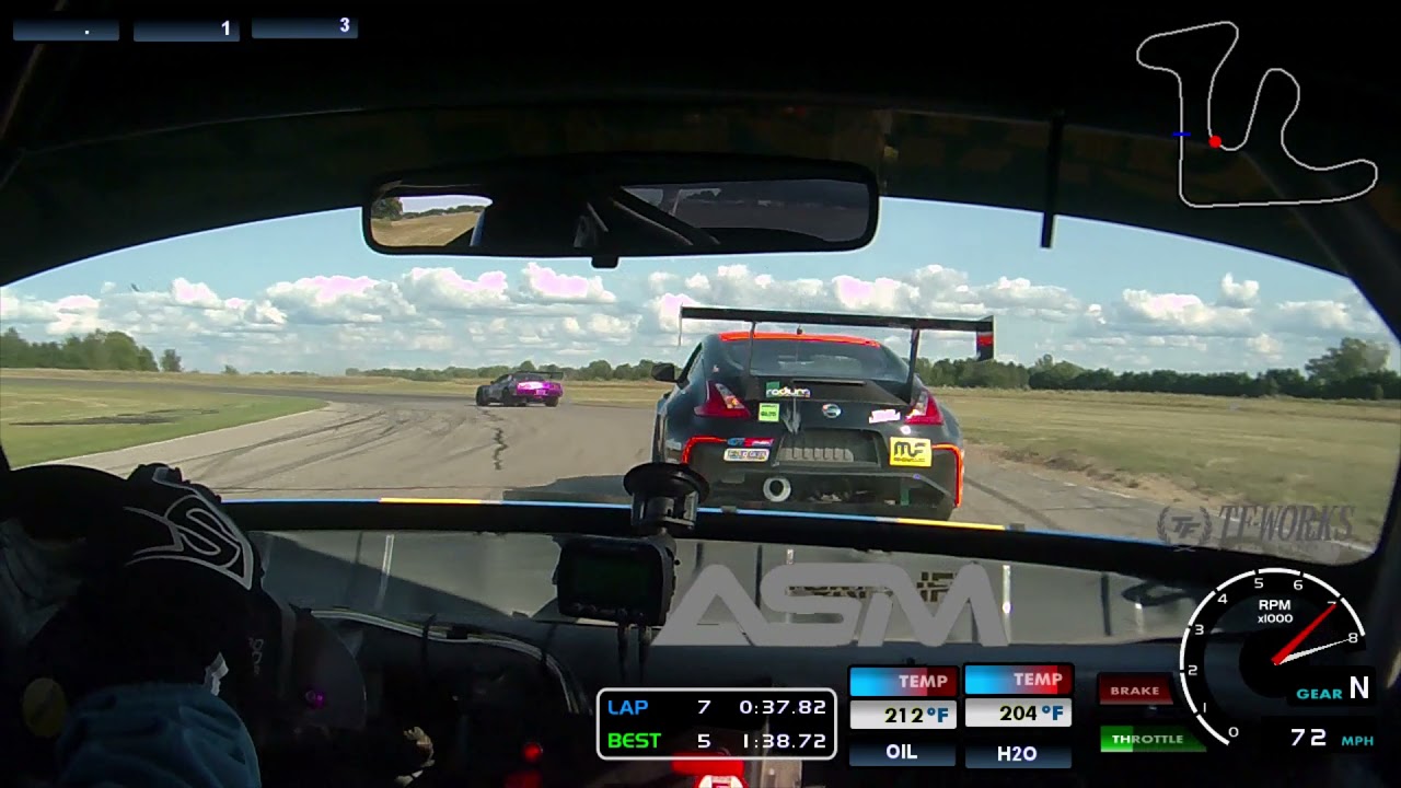 GridLife GLTC Race 1 @ Gingerman Raceway, ASM S2000 hunting a corvette ...