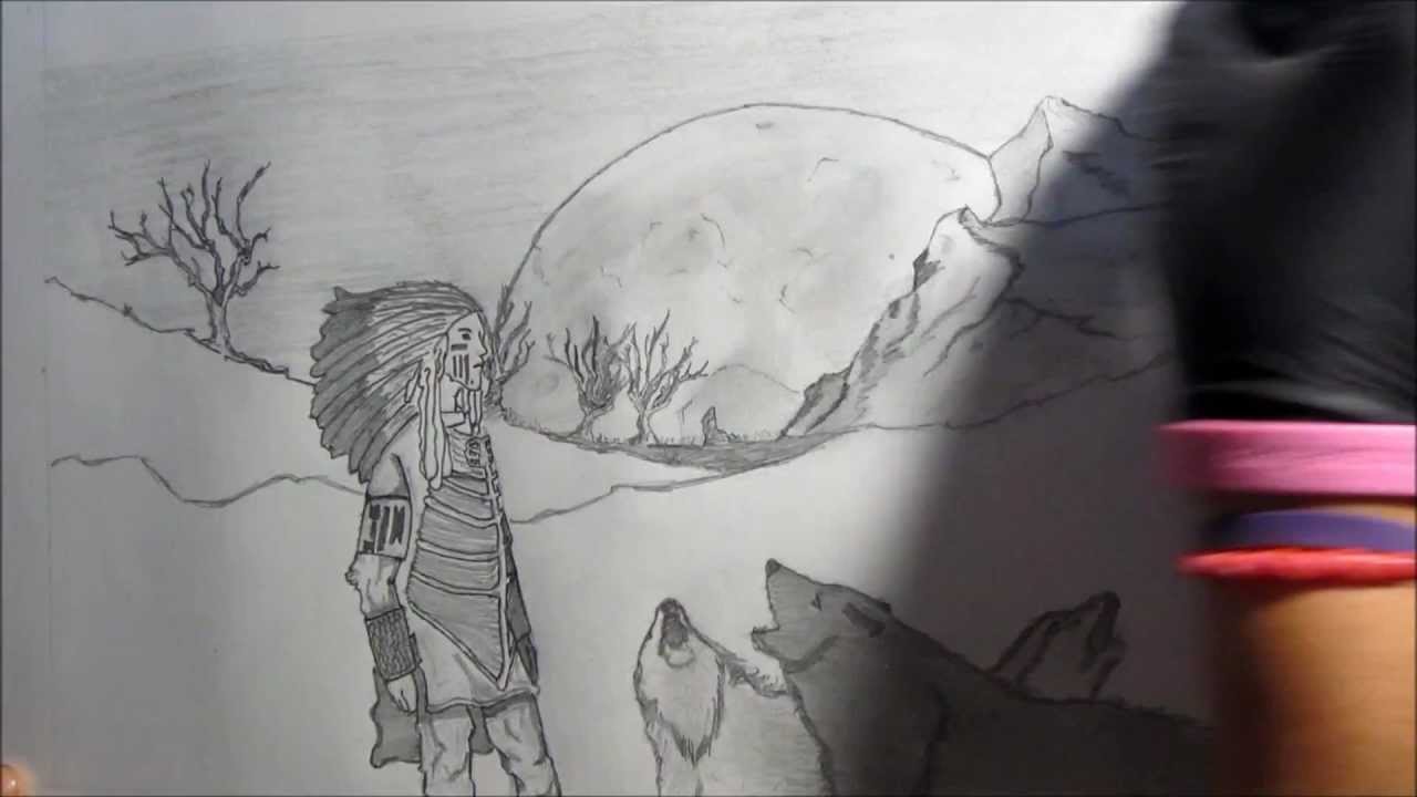 Timelapse Indian wolf Drawing - YouTube