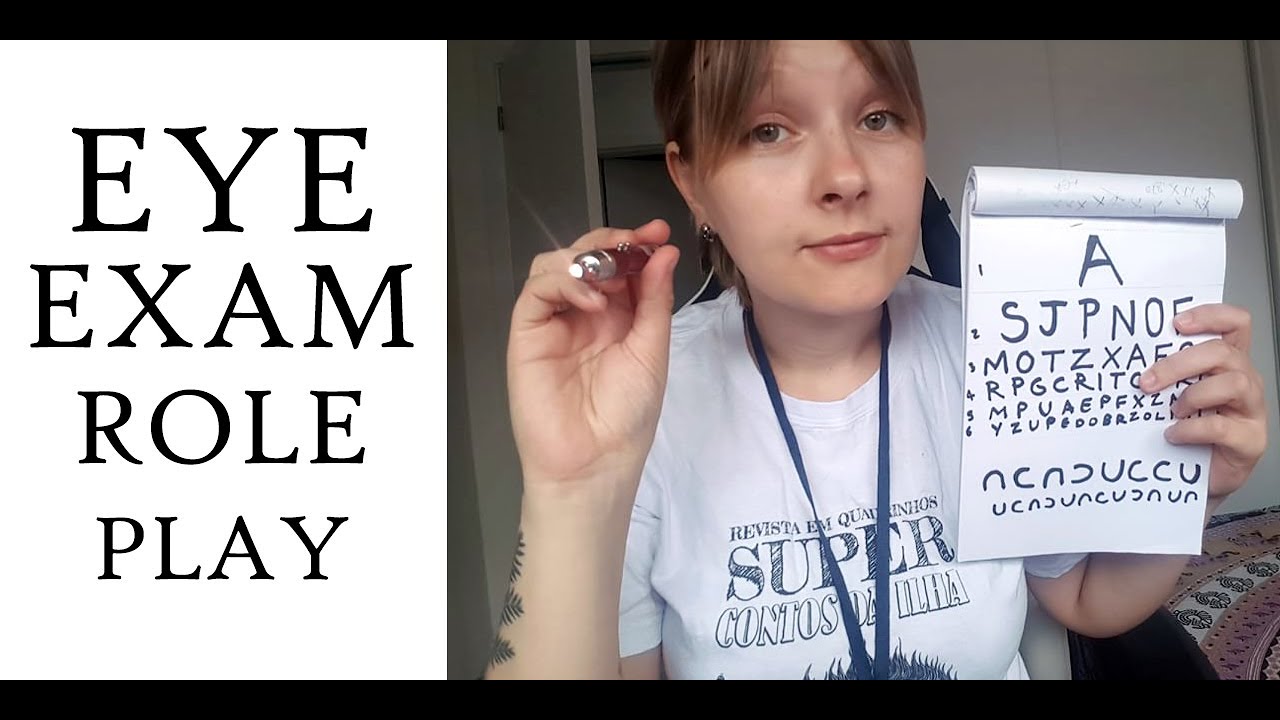 ASMR - Eye exam roleplay with color test, lights and eye chart - YouTube