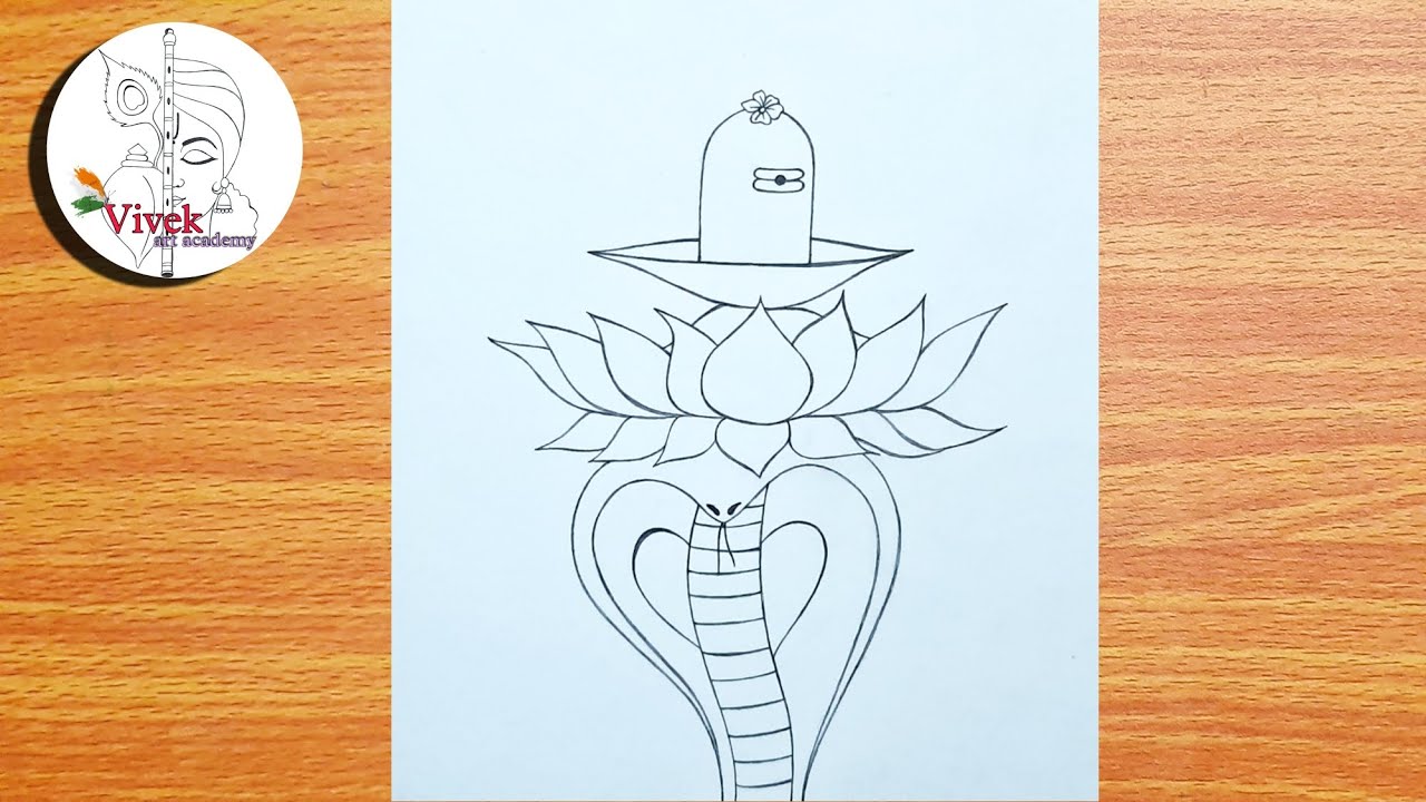 How to Draw Lord Shiva-Lingam Step by Step | Maha-Shivratri Drawing ...