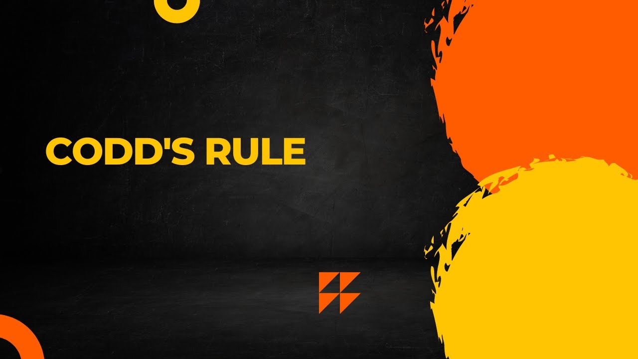 E.F CODD RULES IN RDBMS - YouTube