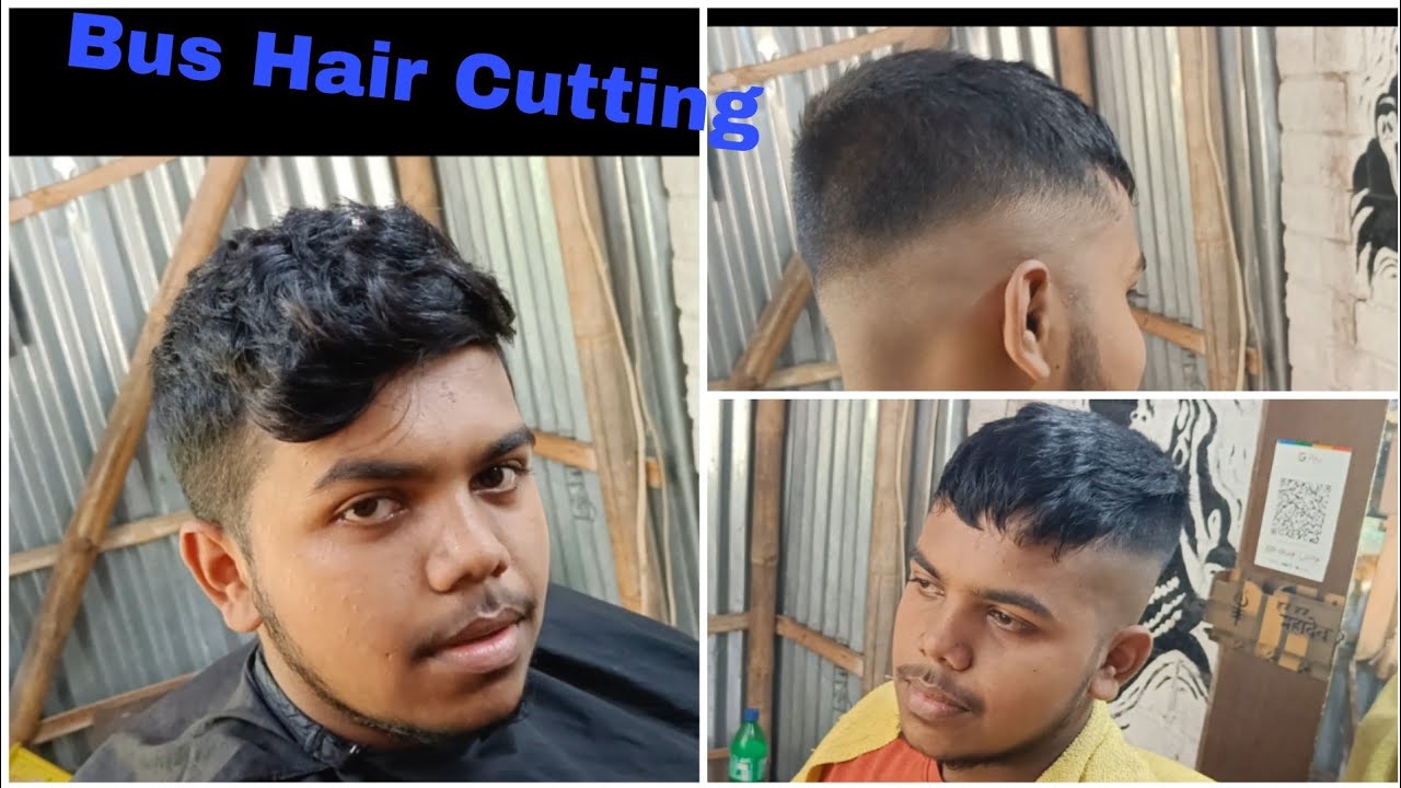 Bus Hair Cutting ! বাস হেয়ার কাট!#shorts #short #shortvideo # ...