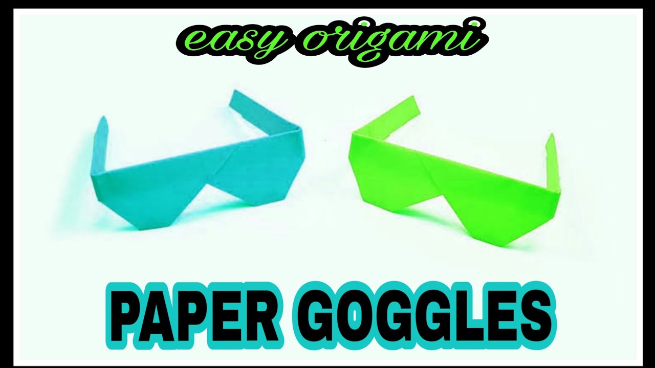 How to make paper's GOGGLES at Home | Origami GOGGLES | Paper art ...