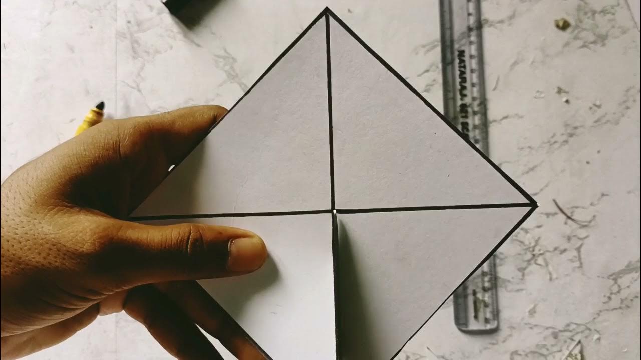 How to make pyramid? || Paper triangle 3D DIY - YouTube