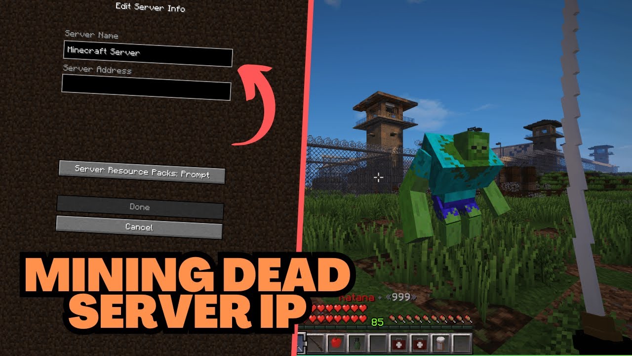 Minecraft The Mining Dead Server IP Address - YouTube