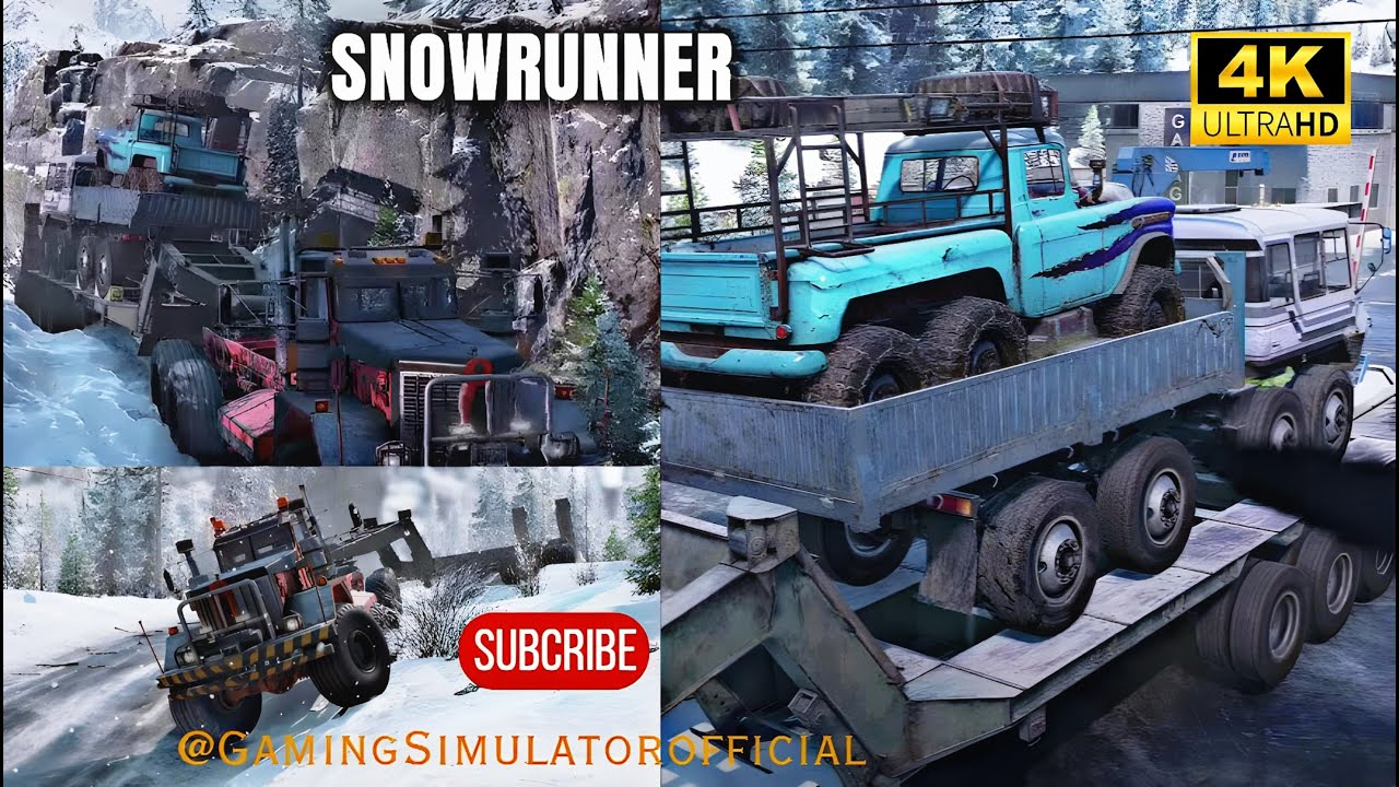 "Kenworth 963 6x6,Snow Adventure: Transporting a Truck on Truck!||4K ...