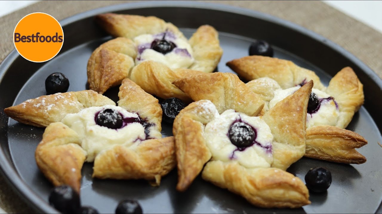Blueberry Danish│Blueberry Danish Pastry│Puff Pastry│Blueberry Danish ...