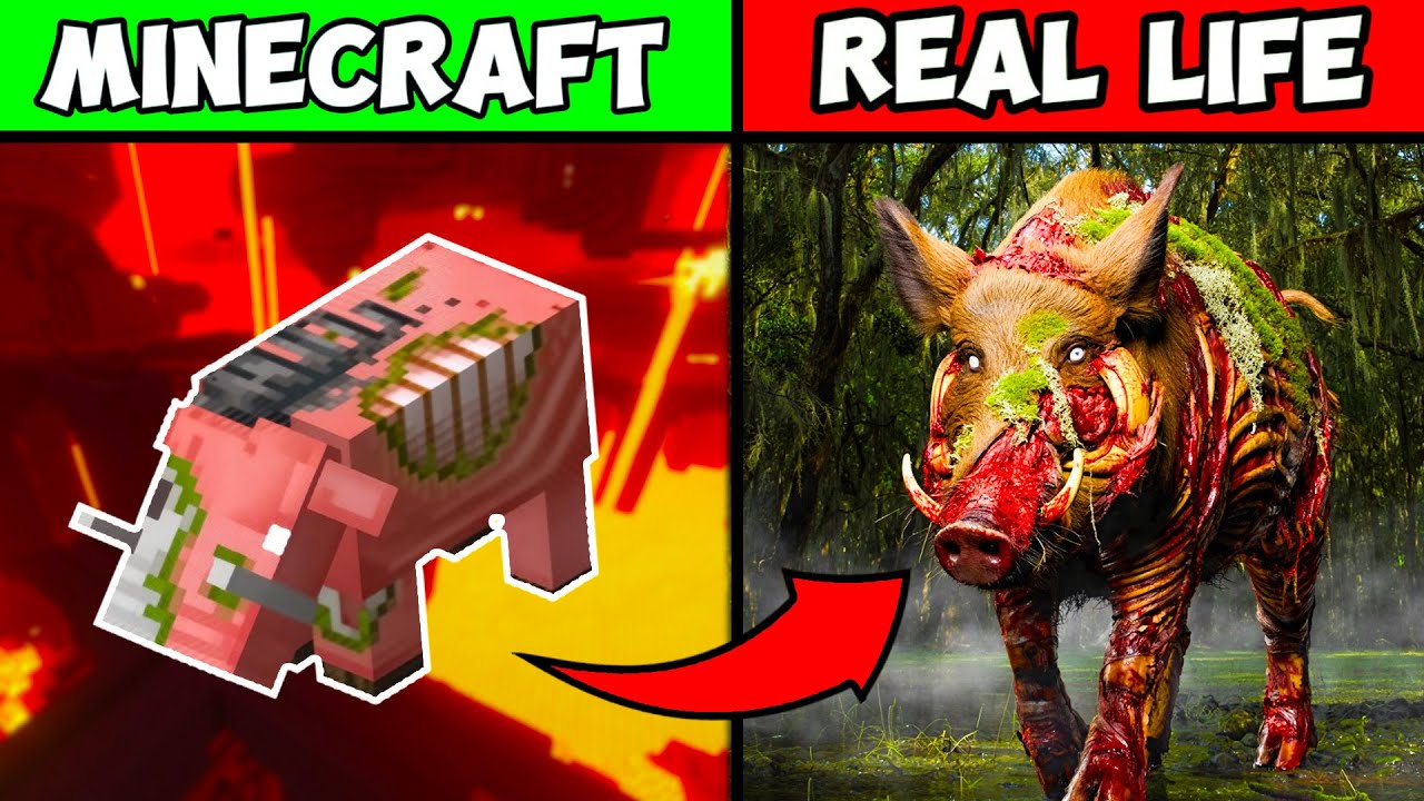 WHAT Minecraft MOBS & ITEMS Look Like in REAL LIFE (Full Comparison ...