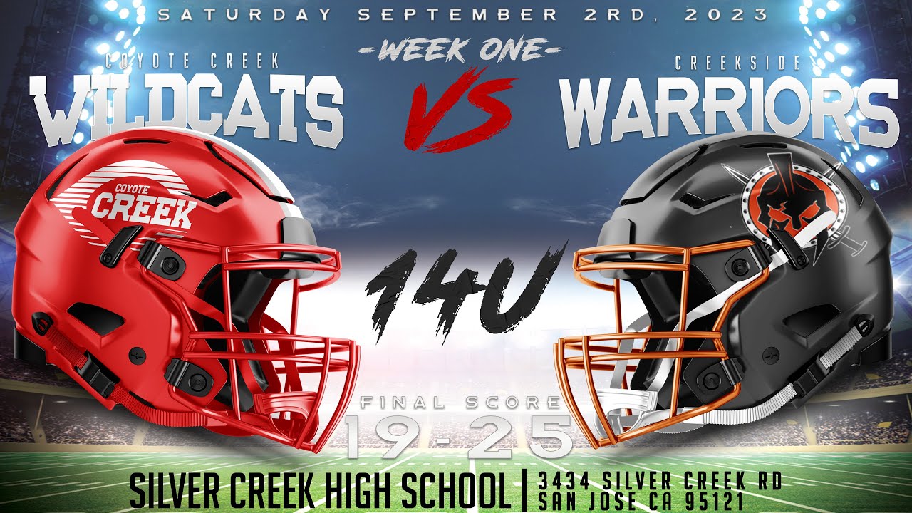 14U Coyote Creek Wildcats at Creekside Warriors - Pop Warner Youth ...