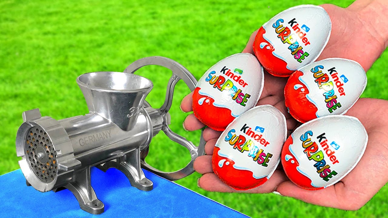 EXPERIMENT: KINDER SURPRISE vs MEAT GRINDER - YouTube