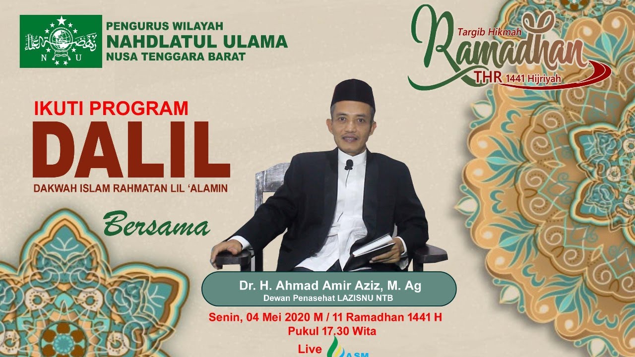 [LIVE] Dalil Part 23 Bersama Dr. H. Ahmad Amir Aziz, M.Ag - YouTube