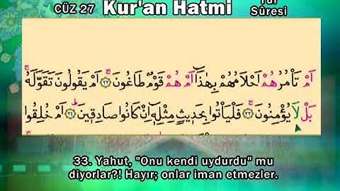 Kuran Hatim 29Cüz Üstat Hacı Mikail Gürel