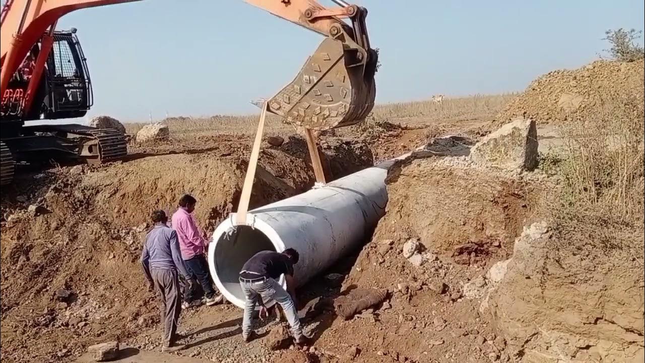 pipe installing // HPC pipe laying // how to laying pipe for pipe ...