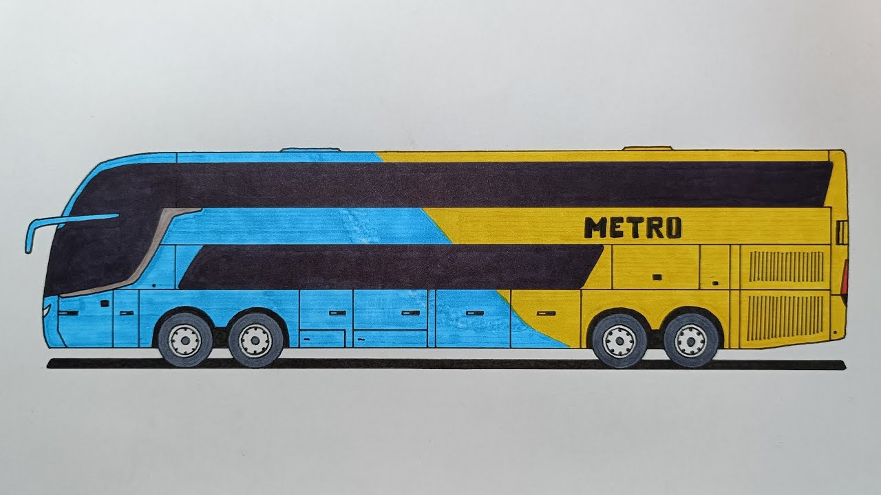 How to draw a Metro Bus - YouTube