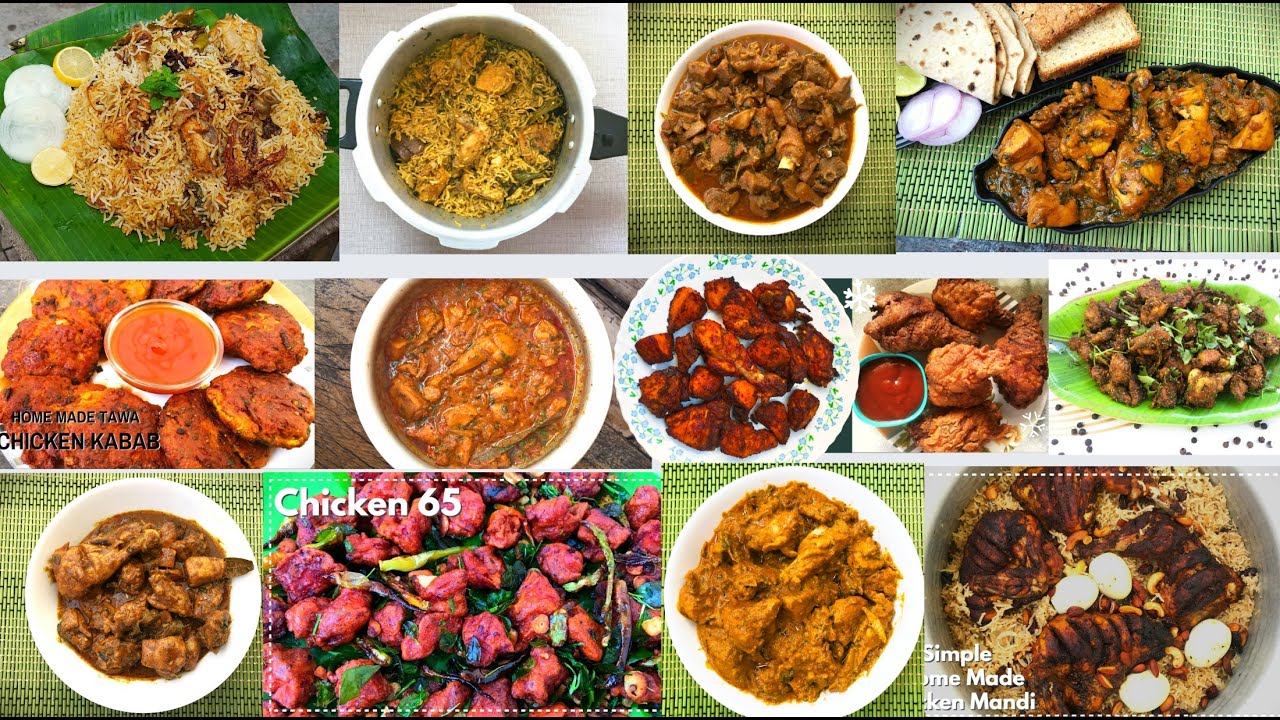 Amazing 13 CHICKEN Varieties | Chicken starters, Curries & Briyan's ...