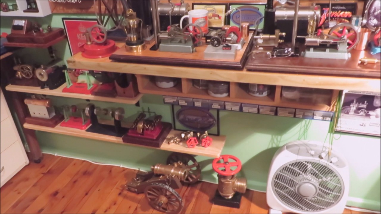 Tour of my Model Toy Steam Engine room in 2016 - YouTube