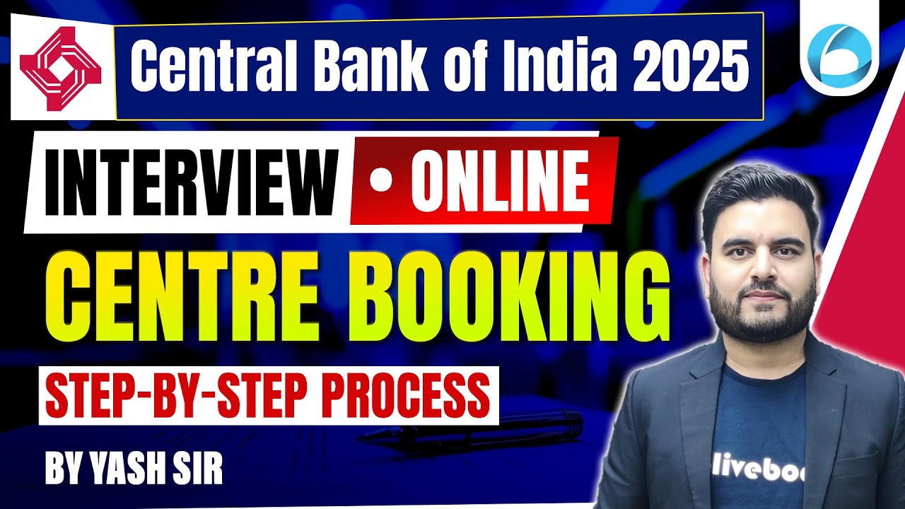 Central Bank of India 2025 | INTERVIEW Centre Booking Step-By-Step ...
