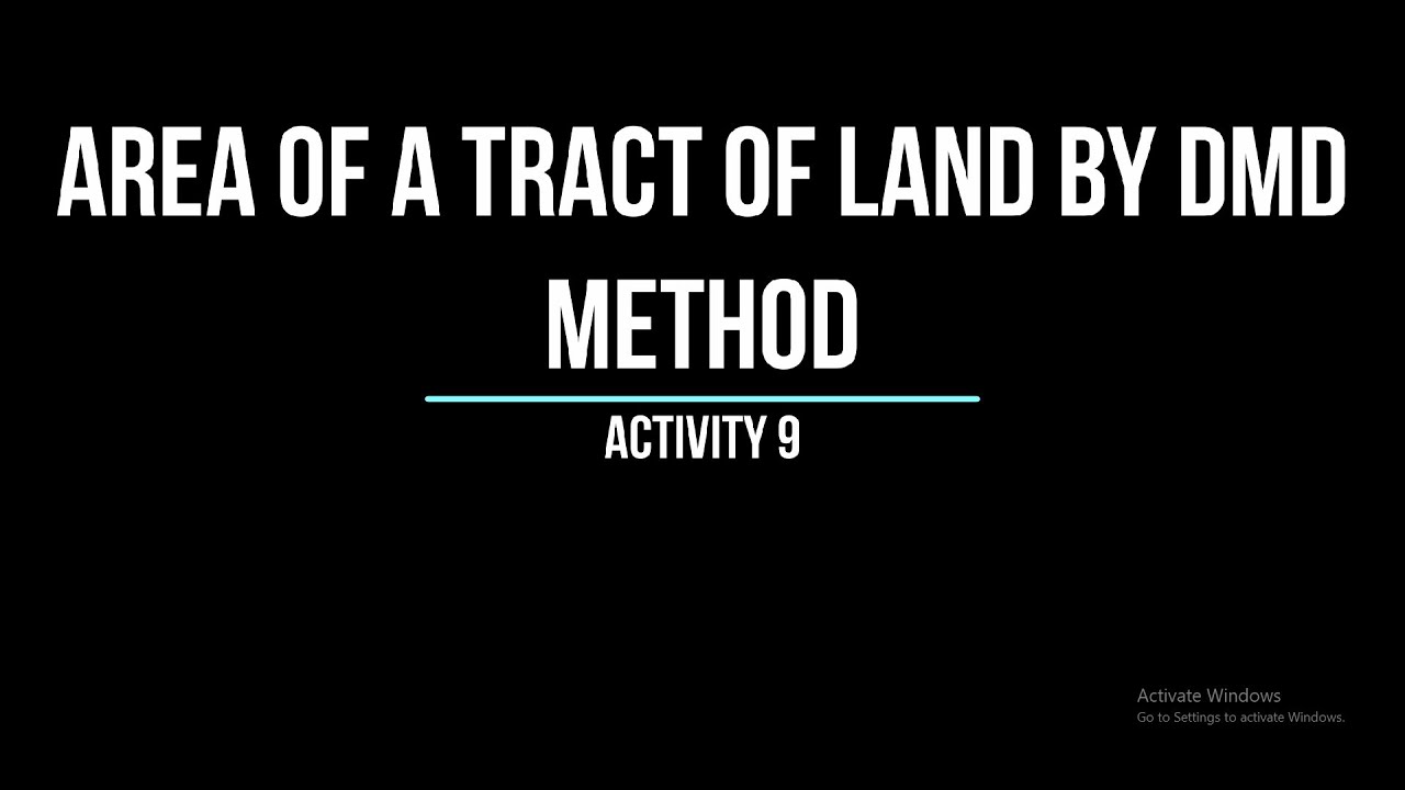 Area of a tract of land by DMD and DPD Methods - YouTube