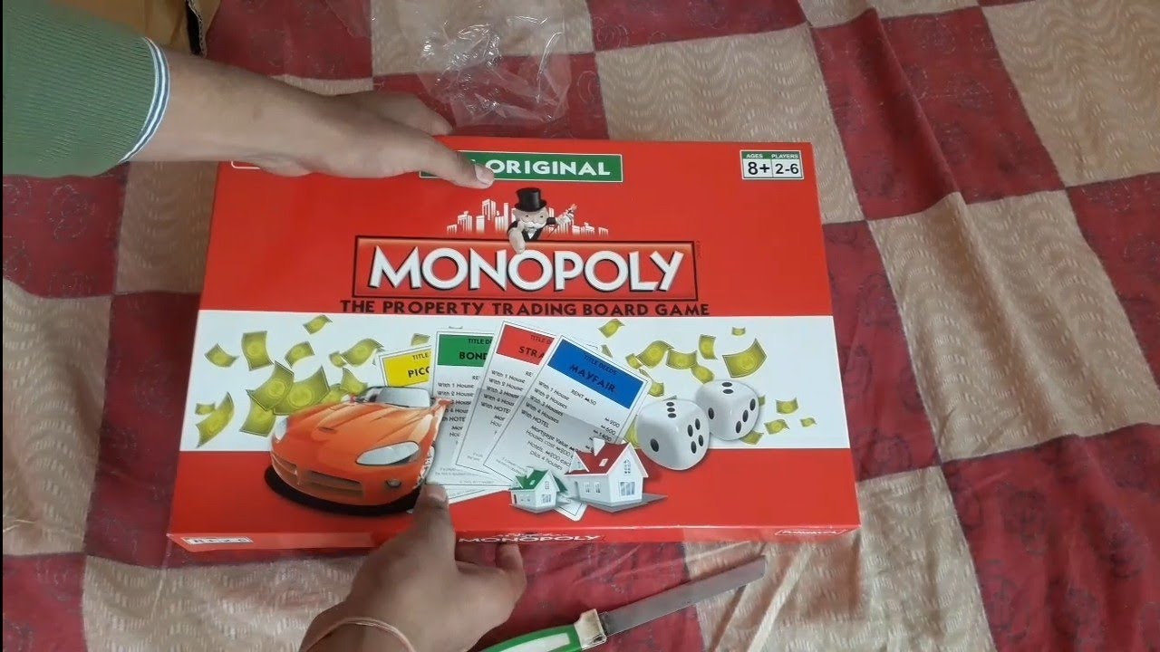 Unboxing the original monopoly game | monopoly | monopoly box content ...