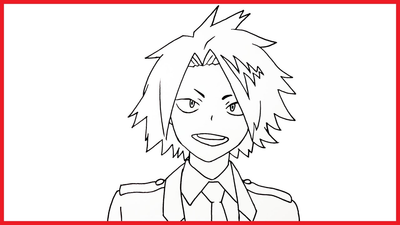 Easy Anime Drawing - How to draw anime - Denki Kaminari - My Hero ...