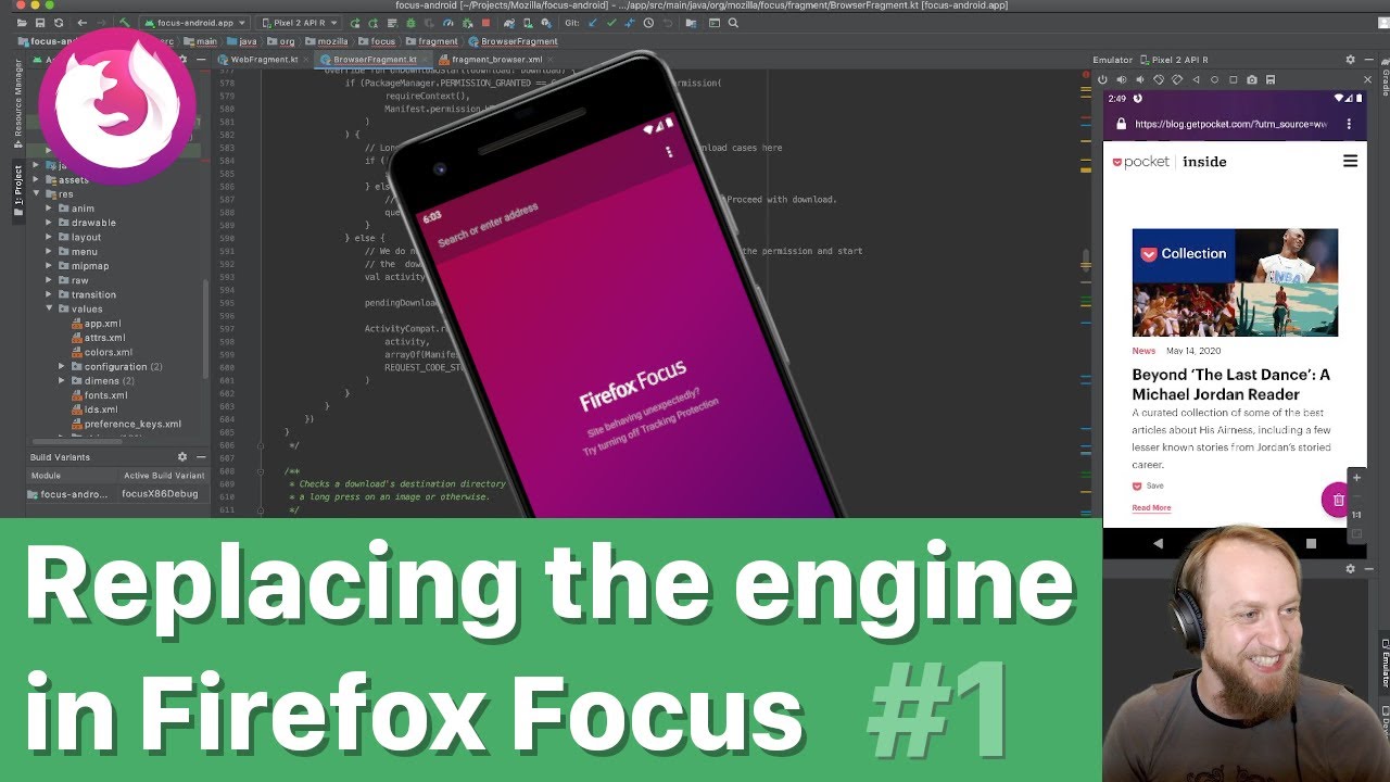 Replacing the engine in Firefox Focus for Android | #1 - YouTube