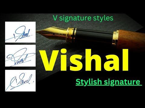 Vishal name signature style | V name signature style | V signature ...