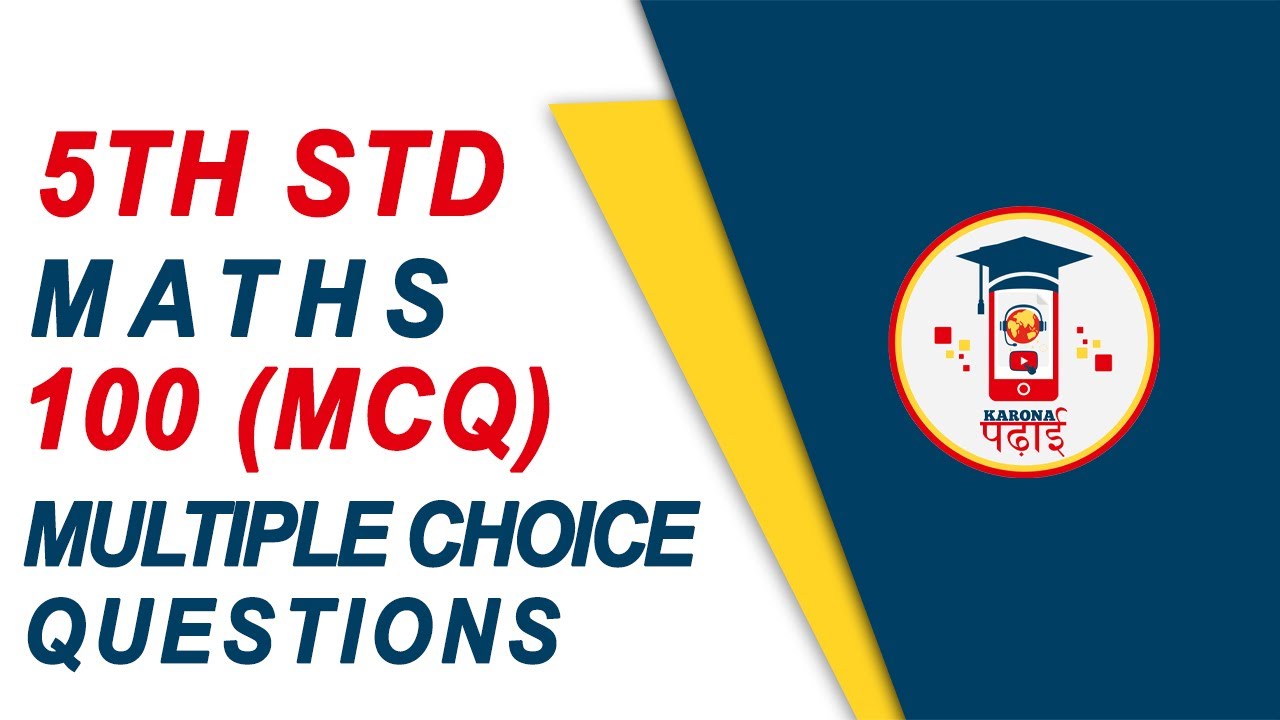 5th Std Maths MCQ 100 MCQ Questions & Answers - YouTube