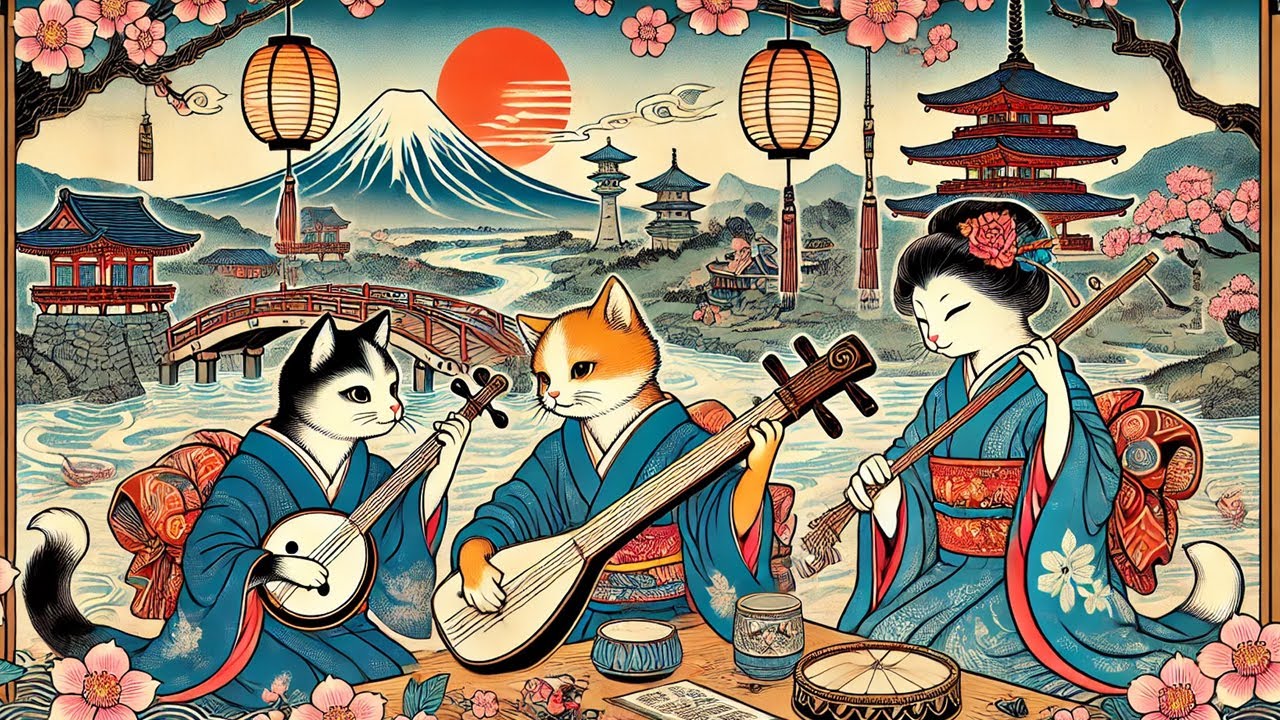 【Japanese Ambient Music】🌊 Japanese Shamisen x Pipa 🌊 background music ...