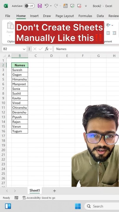 Dont Create Sheets In Excel‼️instead Use Amazing Trick Exceltips Excel Shorts Exceltricks