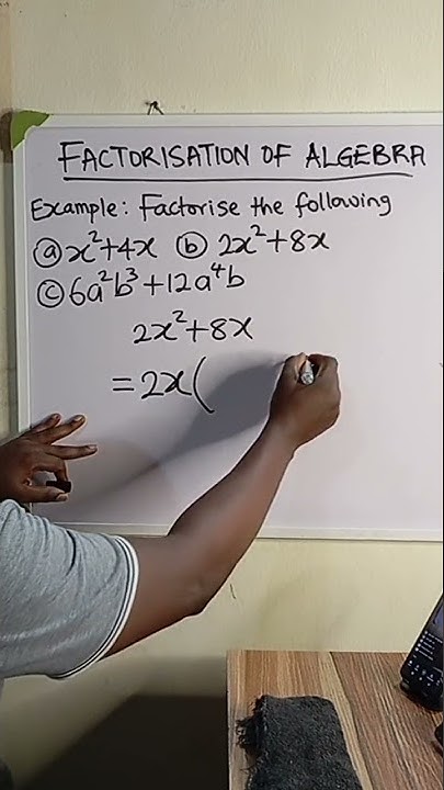 Factorization of ALGEBRAIC EXPRESSIONS - YouTube