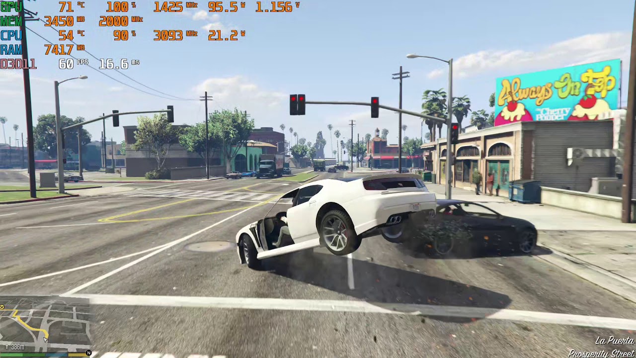 Prueba de Rendimiento Gta V Rx 570 4Gb Intel Core i5 4440 Ultra ...