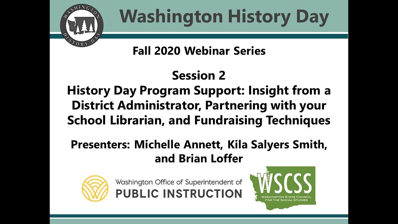 [Session 2] History Day Program Support - YouTube