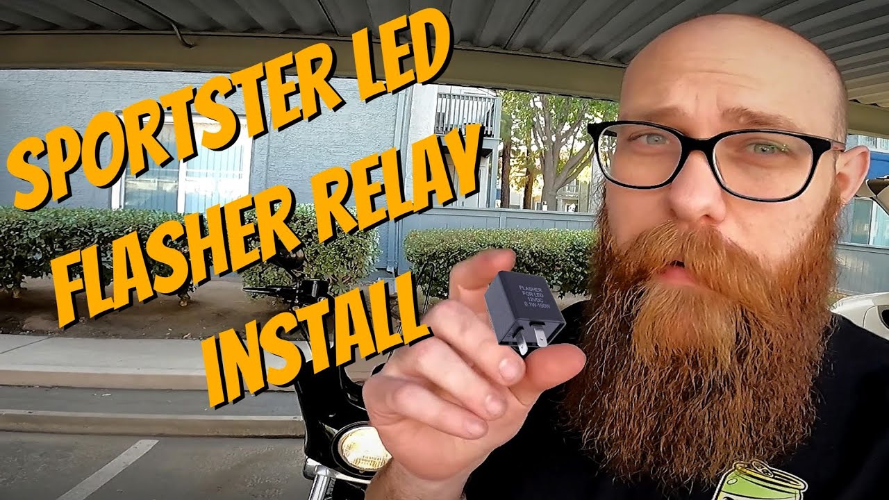 Sportster LED fix - Flasher relay install - YouTube
