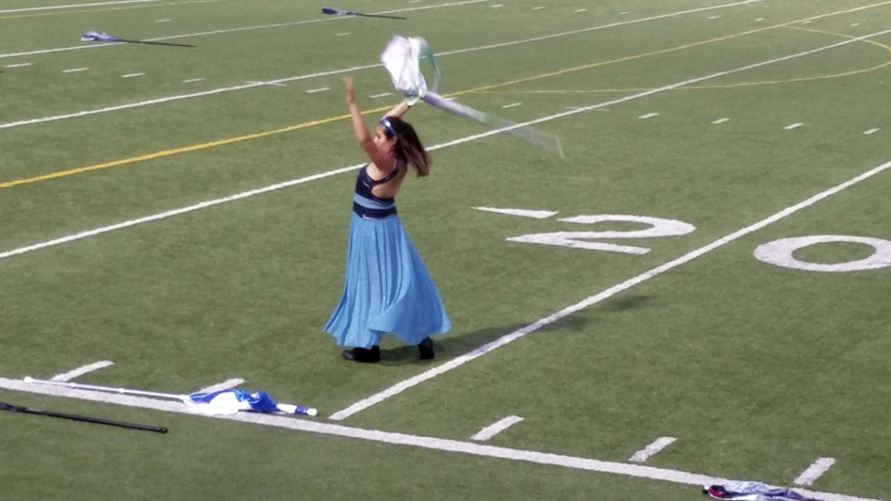First color guard performance freshman year - YouTube