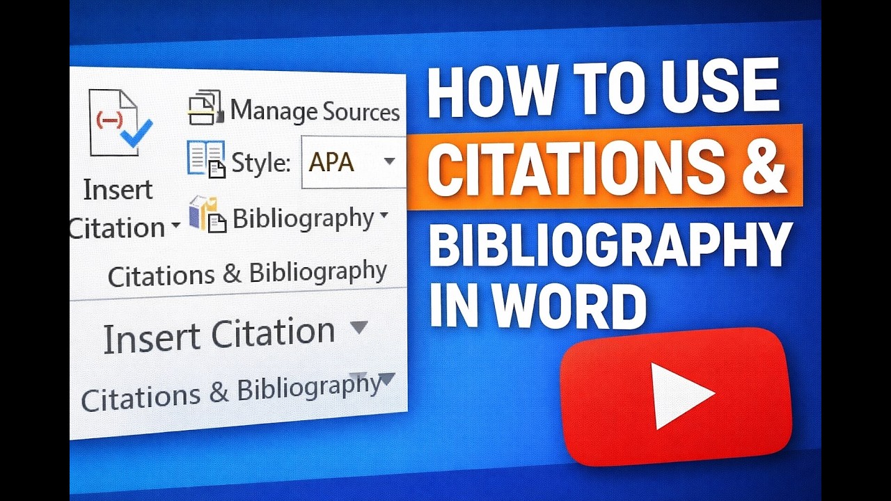 How to Add Citations & Bibliography in MS Word (Step-by-Step Tutorial ...
