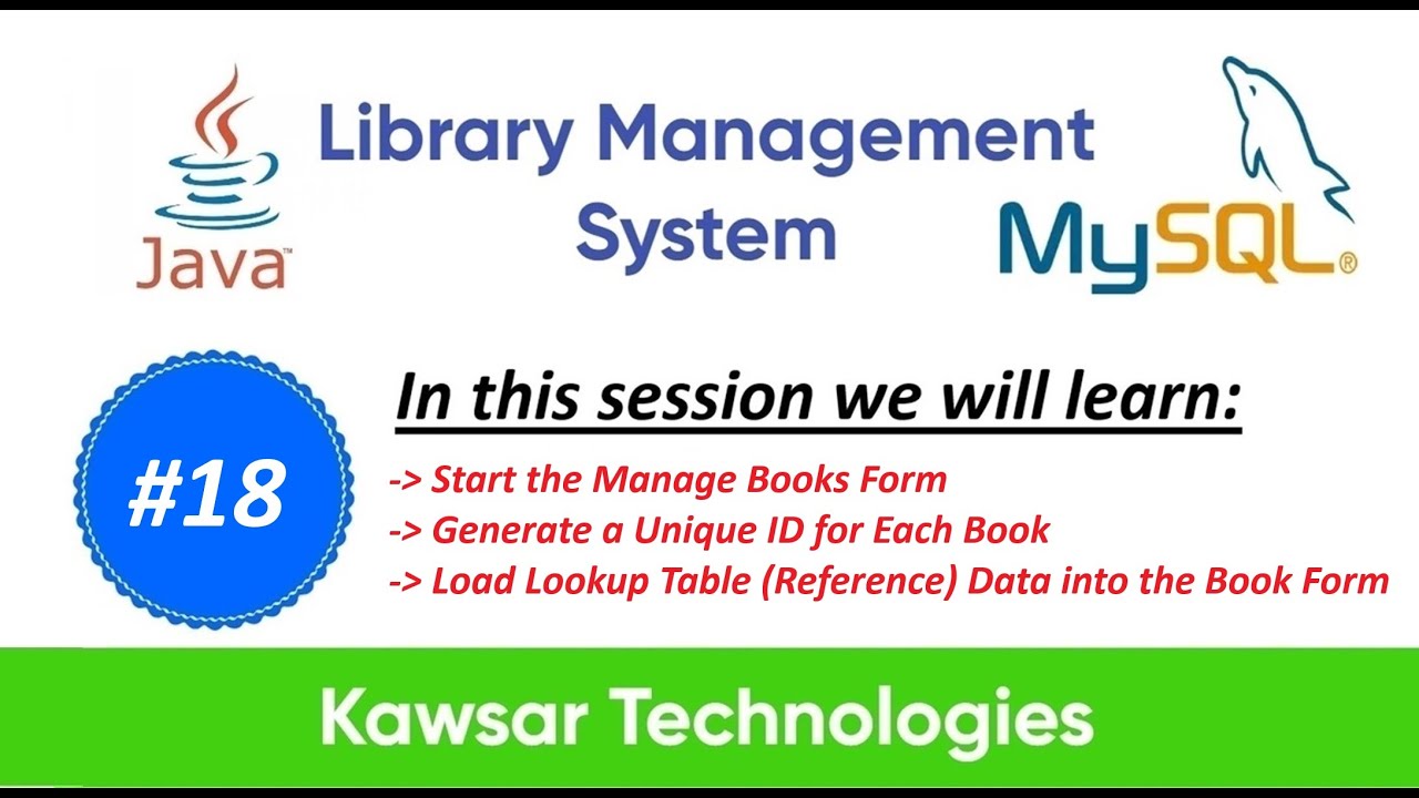 Part 18 — Library Management System in Java Swing | Books Form - Auto ...