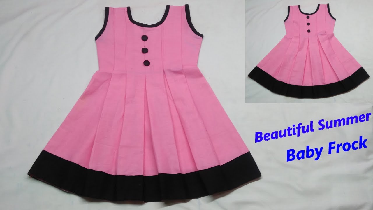 Beautiful summer baby frock cutting/Box pleated baby frock cutting and ...