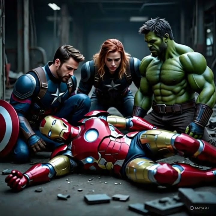 iron man with marvel heros sad #marvel #music #herobrinegamerz # ...