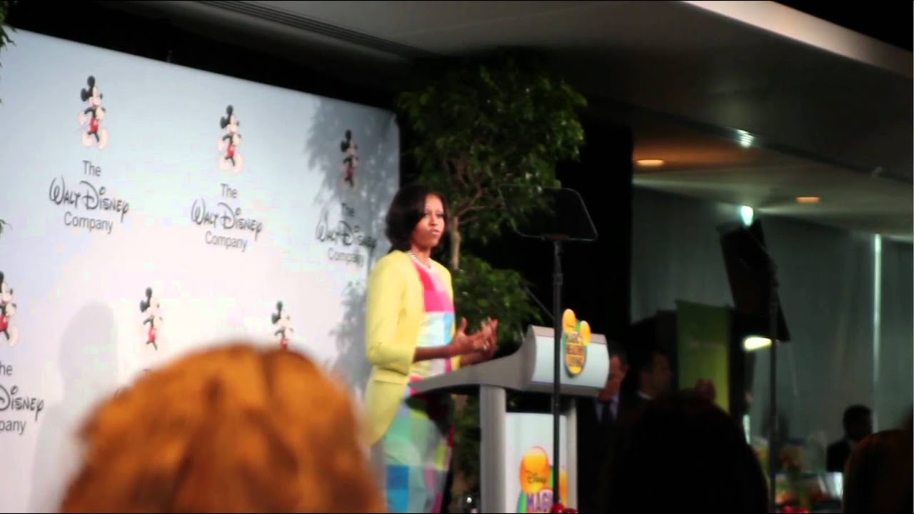 First Lady Michelle Obama - Disney's Magic of Healthy Living - YouTube