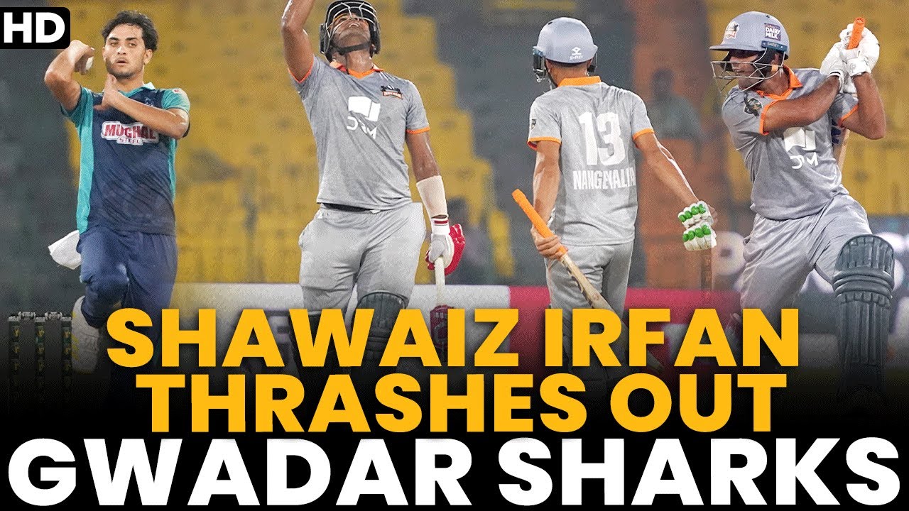 Shawaiz Irfan Thrashes Out Gwadar Sharks | Bahawalpur Royals vs Gwadar ...