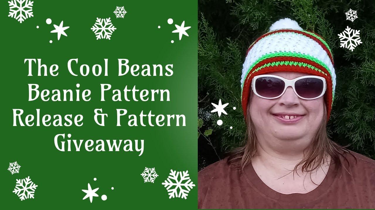 The Cool Beans Beanie Pattern Release and Pattern Giveaway - YouTube