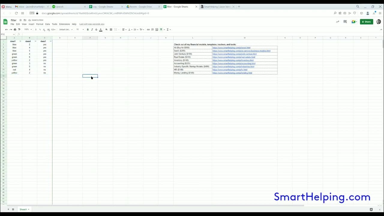 How to Sort Data in Google Sheets (manual and automatic) - YouTube
