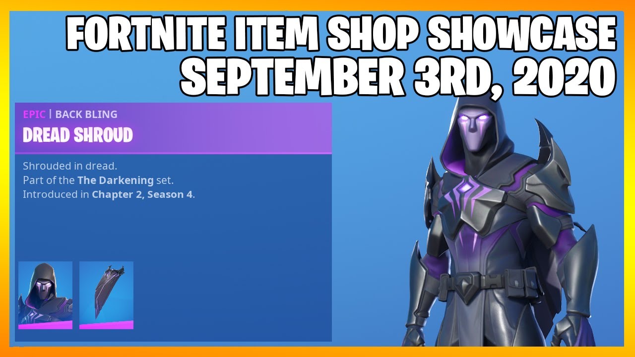 Fortnite Item Shop *NEW* DREAD SKIN SET! [September 3rd, 2020 ...