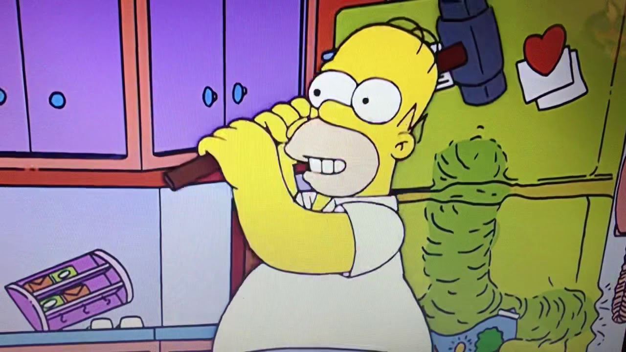 The Simpsons-Homer destroys the kitchen - YouTube
