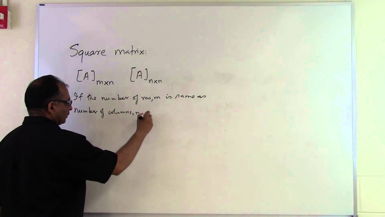 Chapter 04.01: Lesson: What is a square matrix? - YouTube