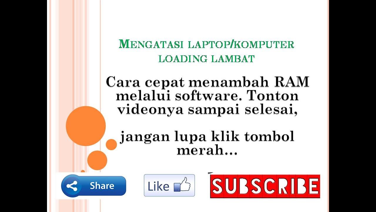 Cara cepat atasi laptop atau komputer loading lambat #belajarkomputer # ...