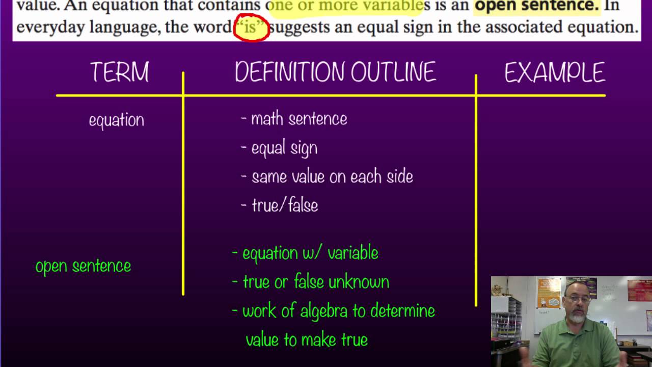 A17A Math Sentences True, False, Open - YouTube